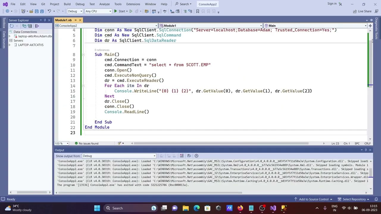 How to connect sql server with VB.NET | Visual Basic