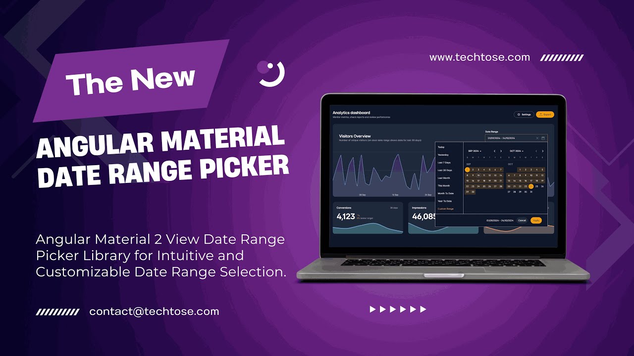 The new 2-view angular material date range picker | A Complete Guide!