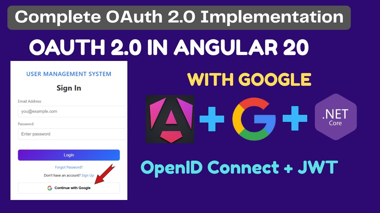  OAuth 2.0 in Angular 20 with Google Login | OpenID Connect + JWT | .NET Web API
