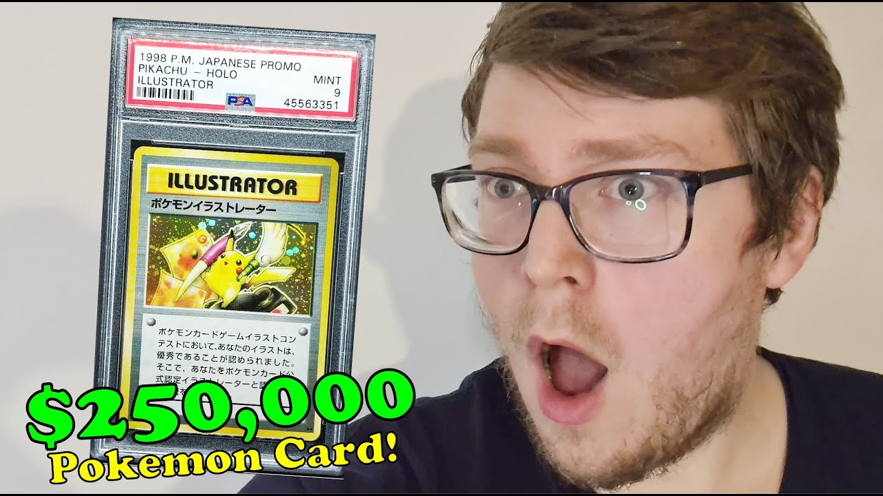 Most EXPENSIVE Pokemon Card EVER?! - Pikachu Illustrator Japanese Promo $250,000 Record Sale