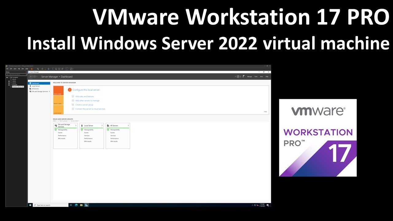 VMware Workstation: Install Windows Server 2022 (evaluation) virtual machine