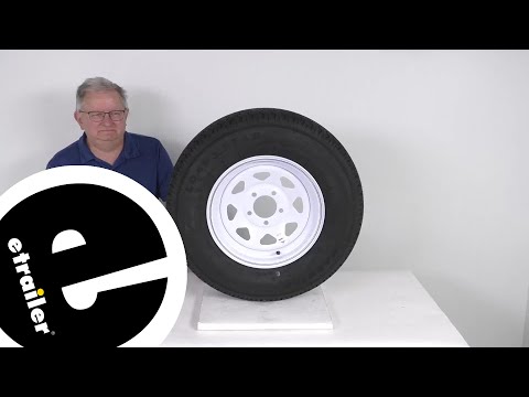 etrailer | Comprehensive Review: Karrier ST205/75R14 Radial Trailer Tire w/ 14" White Spoke Wheel