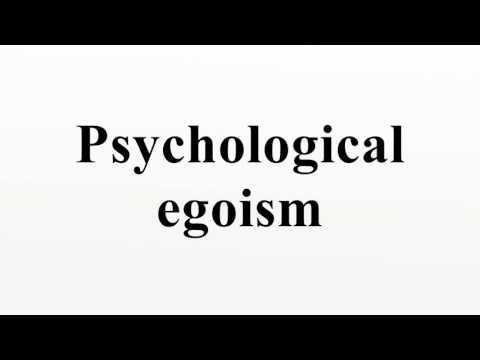 Psychological egoism