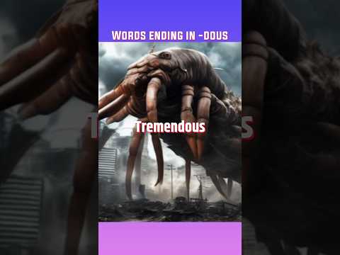 Words ending in -dous #mukeshraut #englishlanguage #mukeshraut462 #learnenglish