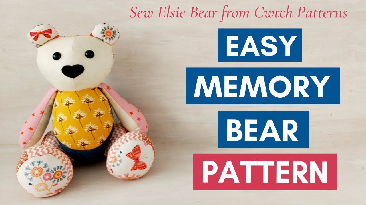 Easy memory bear pattern - Elsie Bear - A step by Step Video Tutorial