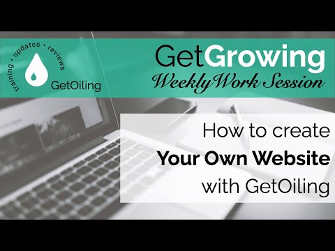 Free Website Templates for Young Living Brand Partners | GetGrowing Weekly Work Session