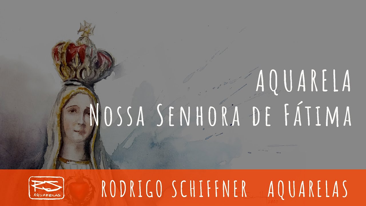 Aquarela Nossa Senhora de Fátima