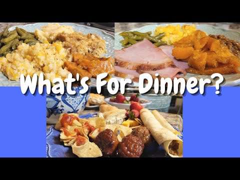 What's For Dinner - Progressive Dinner Pt 2 - Corn Casserole - Crockpot Crack Chicken - Swiss Chops