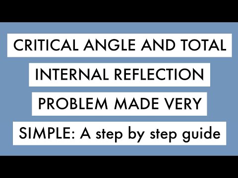 CRITICAL ANGLE OF REFRACTION FORMULA AND CALCULATION A LEVEL PHYSICS