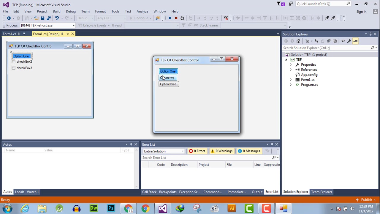 054 - C - Change C# CheckBox Background Color