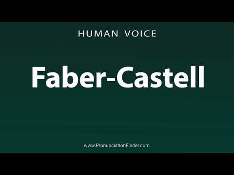How To Pronounce Faber Castell