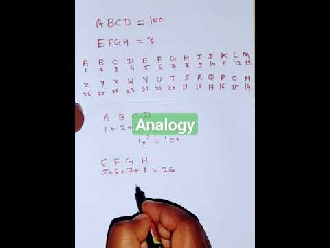 Analogy | reasoning| letter analogy