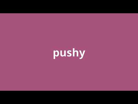 what is the meaning of pushy