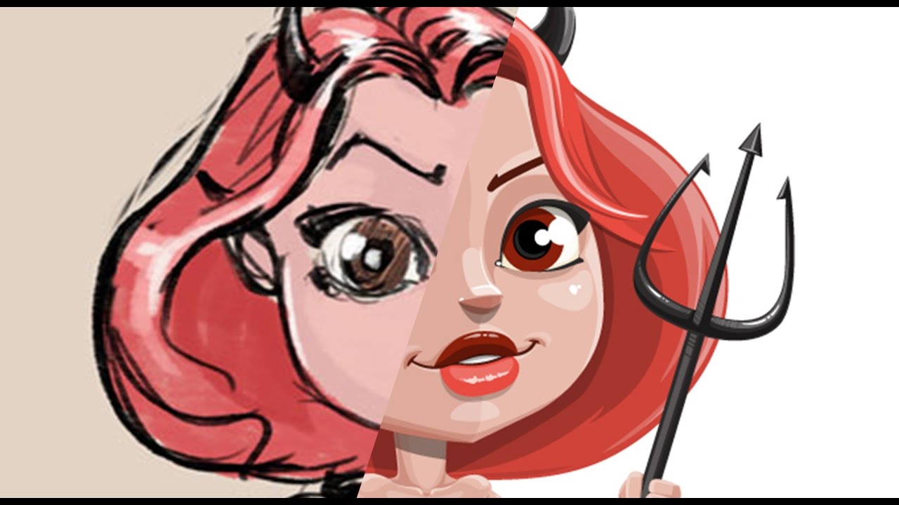 Devil Cartoon Character - Sophia the Tempting Devil