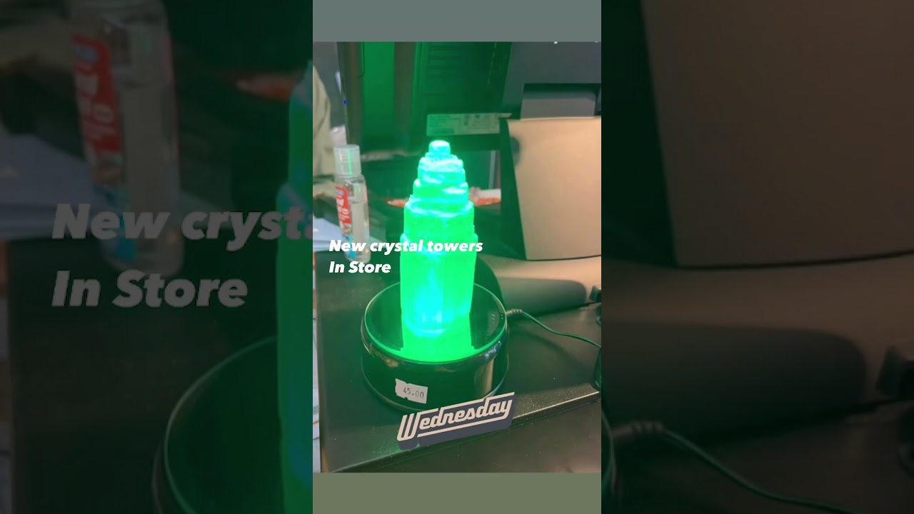 New  selenite crystal towers in store #gemstones#selenite# #giftshop # #crystal#