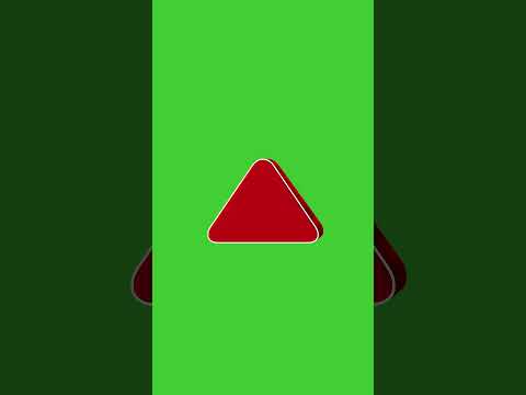 3D Red Pointing Arrowhead | GREEN SCREEN | HD #greenscreeneffect