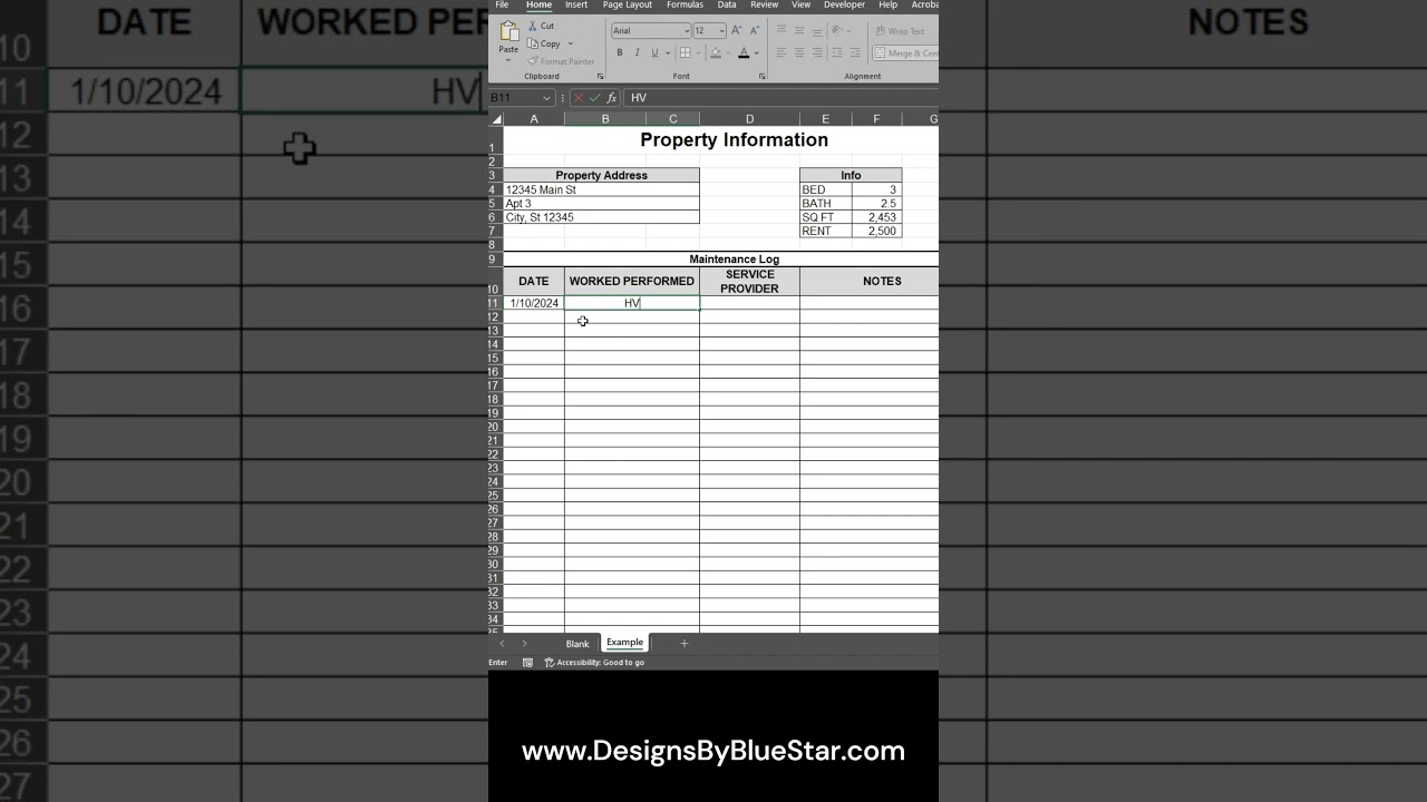 Property Maintenance Log Tutorial in Excel | #propertymaintenance #landlordtips #propertymanagement