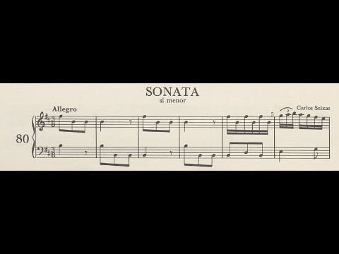 Carlos Seixas - Sonata No. 80 in B minor (Harpsichord) w/ sheet music