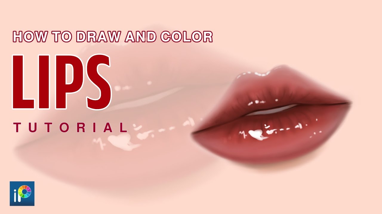 How to Draw and Color Lips | Step by Step Easy tutorial [IbispaintX]