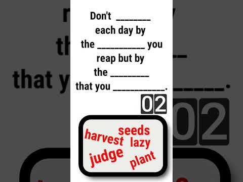 No.6 Word Challenge Context Clues:Sow And Reap