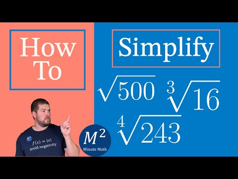 How to Simplify a Radical Expression Using the Product Property | Simplify √500, ∛16 and ∜243