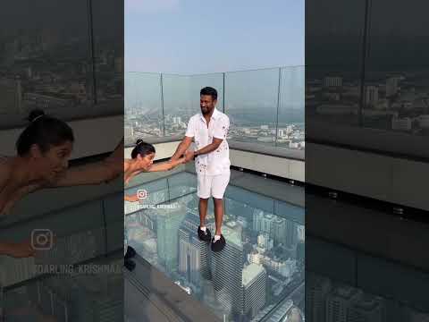 Darling Krishna and Milana Nagraj on top of 76th floor in Bangkok