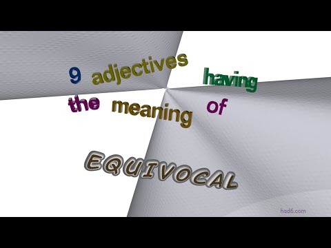 equivocal - 10 adjectives similar to equivocal (sentence examples)