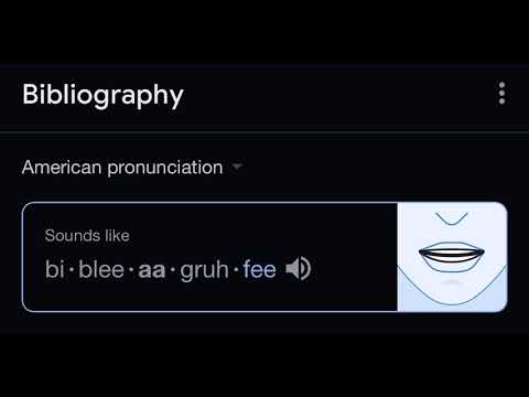 How to pronounce Bibliography