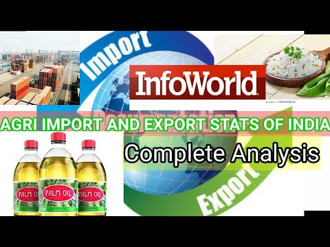 AGRICULTURAL IMPORT AND EXPORT STATS OF INDIA.