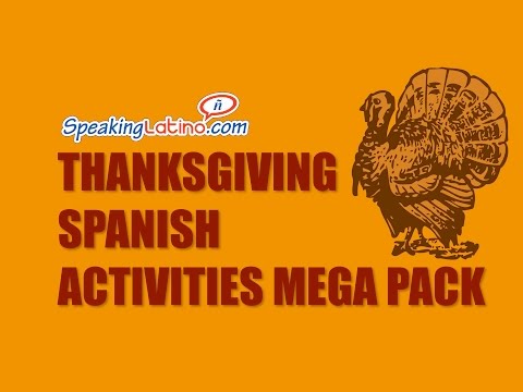 Thanksgiving Spanish Vocabulary Builder Activities
