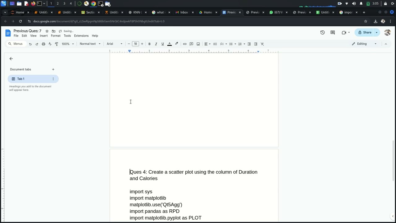 Python PDF Dataset Import and visualize