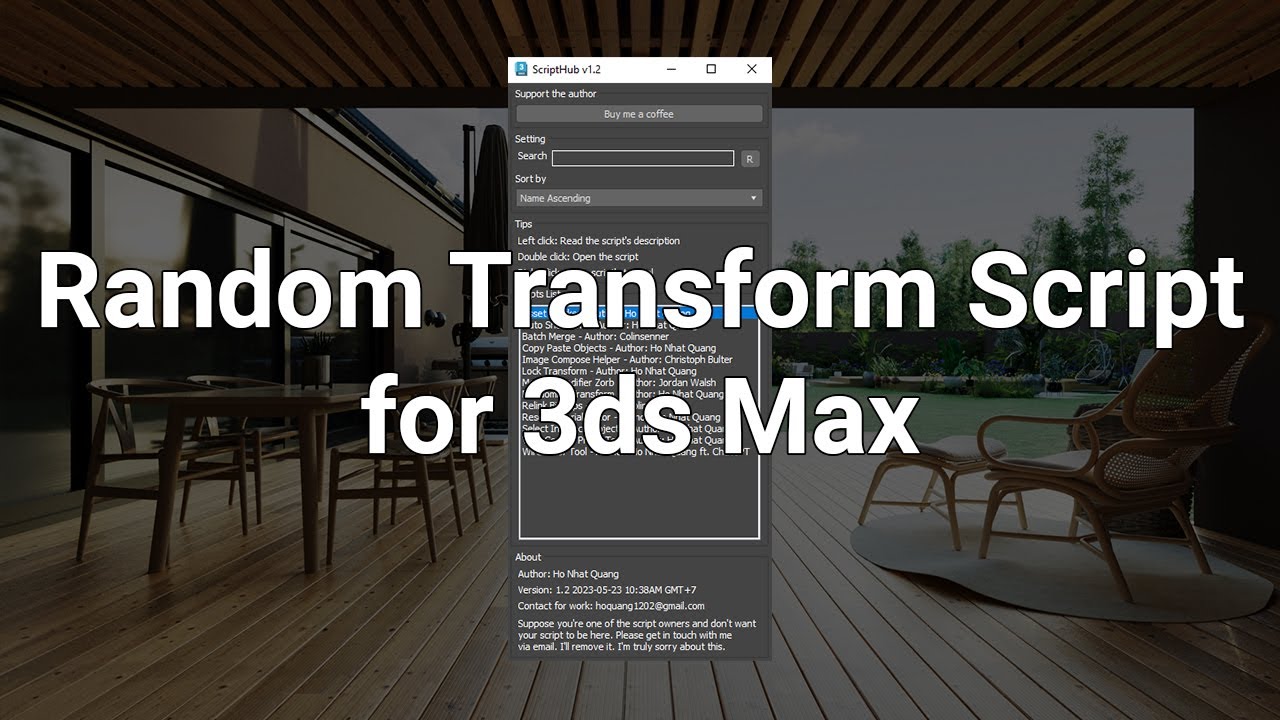 How to use the Random Transform Script For 3ds Max