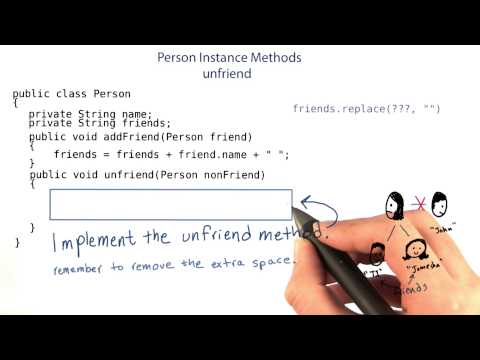 Learn unfriend Method Intro to Java Programming - Mind Luster