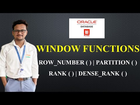 Row Number, Partition, Rank, Dense Rank in Oracle PL/SQL | Window Functions in SQL
