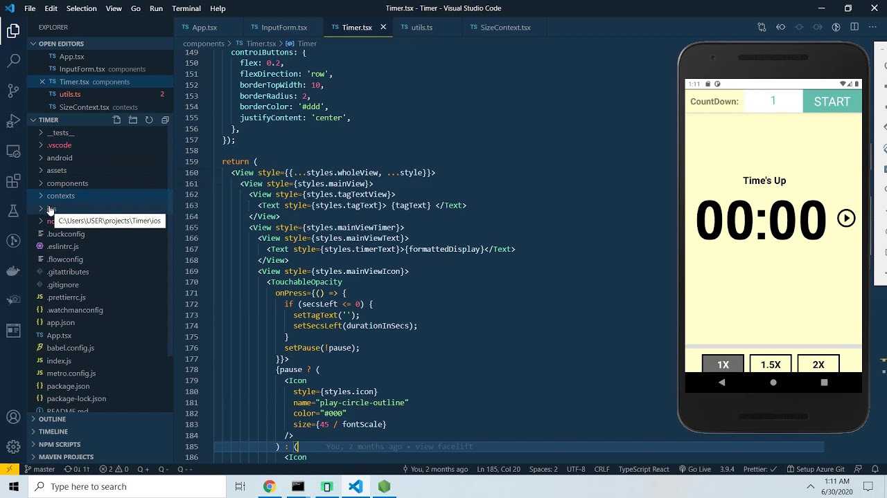 A Simple Countdown App , built with React Native And Typescript.