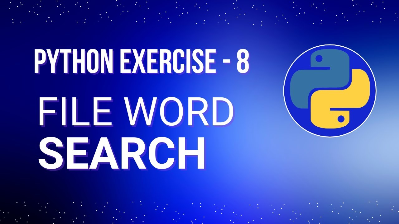 How to Search Words in a File Using Python - Beginner-Friendly Exercise: 8 | Python Tutorial Series