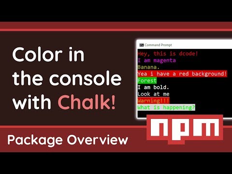 Learn Colorize your console output with Chalk Node js Package Overview - Mind Luster