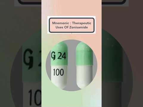 Zonisamide Therapeutic Uses #mnemonic