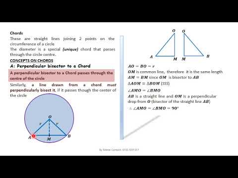 CIRCLES: CHORDS AND TANGENTS|CHORDS|PERPENDICULAR BISECTOR|WORKED EXAMPLES