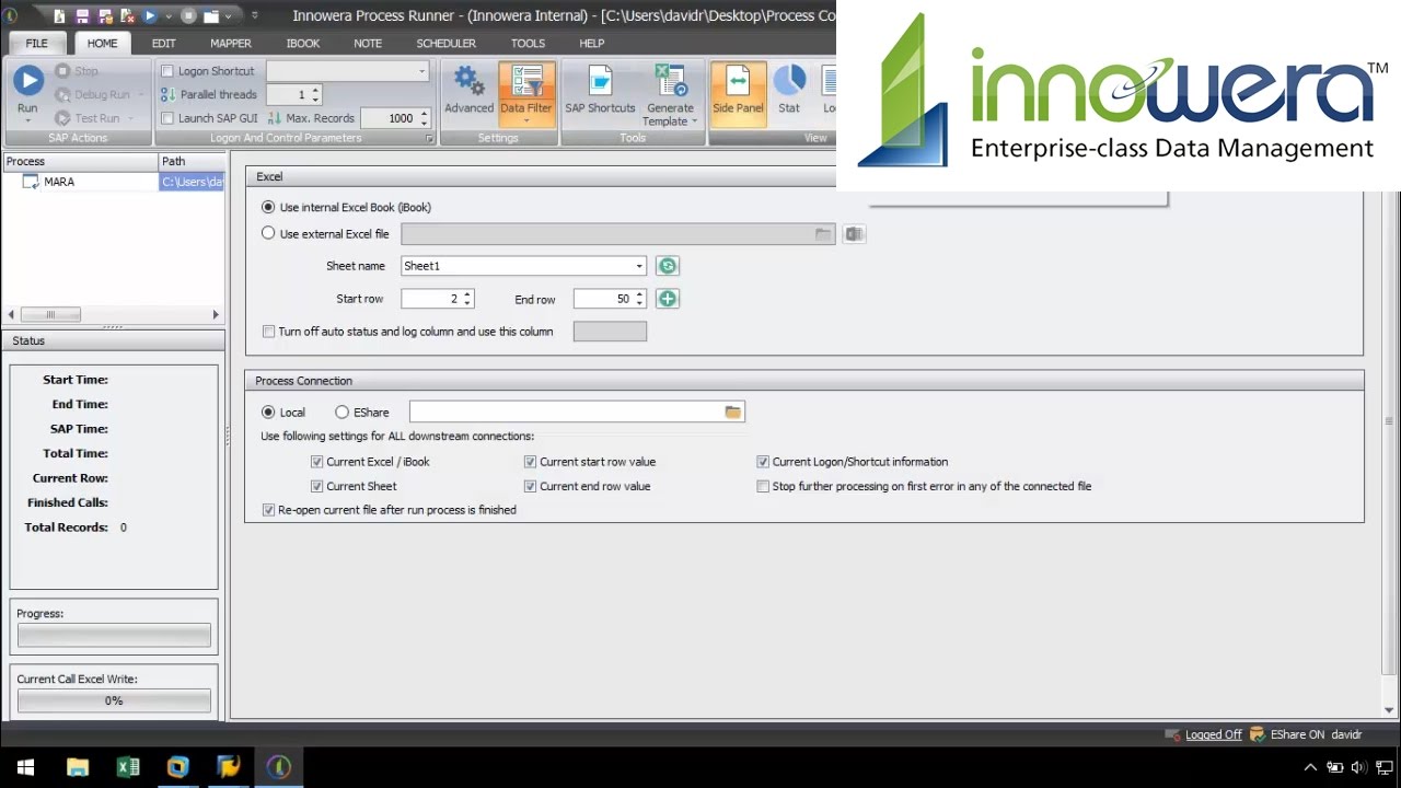 Process Connections - Process Runner Help