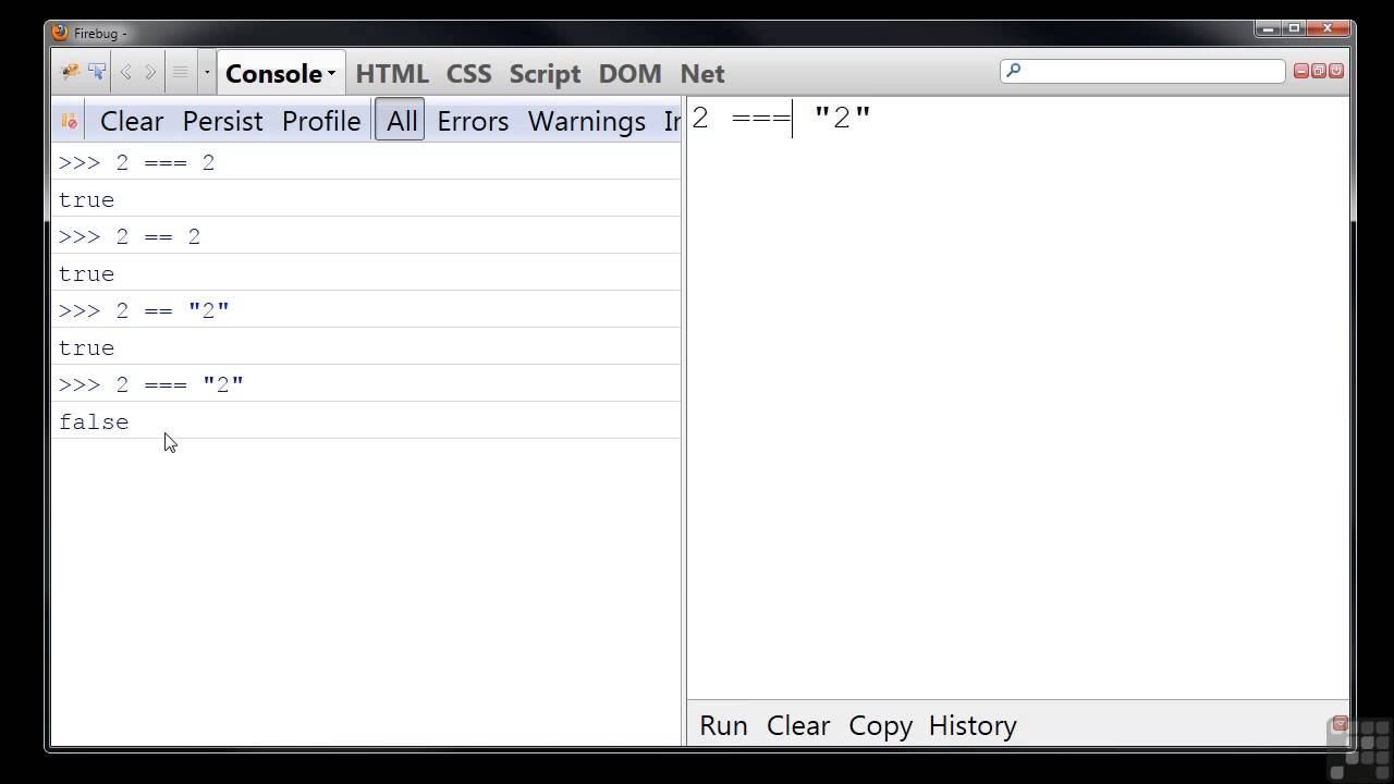 Javascript Programming Tutorial | Boolean Types And Comparison