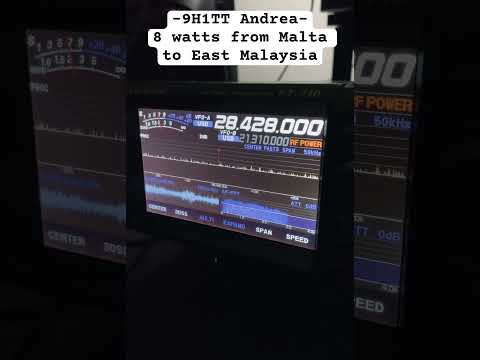 Andrea 9H1TT QRP 8 watts to East Malaysia using ic705! #ic705 #icom #qrp #hamradio #yaesu