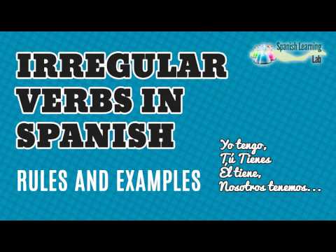 Irregular Verbs in Spanish in the Present Tense: Conjugation and Examples