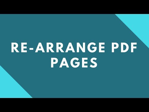 How to arrange pdf pages online ?