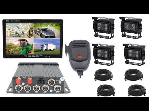 HIKWAY 4CH 720P GPS 4G MDVR Kit unboxing and connection