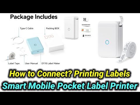 Smart Mobile Pocket Label Printer, Unboxing. How to Connect? Printing Labels