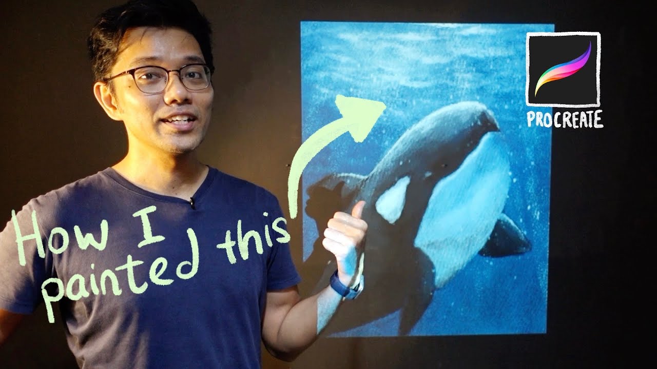 Killer Whale Procreate Painting Breakdown