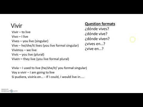 Spanish- Where do you live (¿Dónde vives?) - for beginners