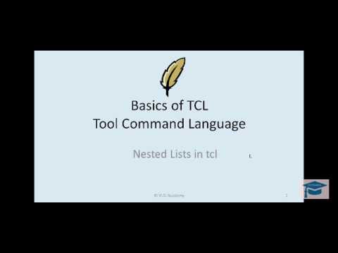 Learn TCL lecture15 Nested lists in TCL | Lists and File Handling - Mind Luster