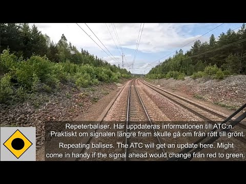 Mjölby-Hallsberg från förarplats / Führerstandsmitfahrt